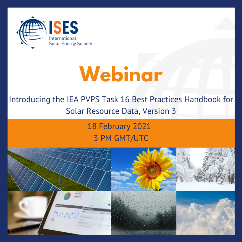 ISES Webinars: Introducing the IEA PVPS Task 16 Best Practices Handbook ...